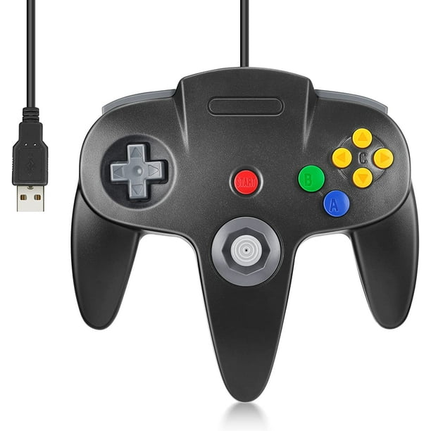 Wired USB N64 Controller, Clic Video Game Controller USB Gamepad for ...