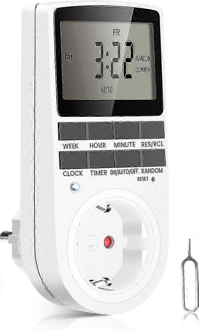 Digital Timer 16a / 3680w Electrical Outlet 16 Configurable Programs ...