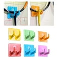 AMLESO 6 Piece Wall Mounted Racket Racket Stand, Badminton Racket Hook ...