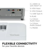 ViewSonic PA504W 4000 Lumens WXGA High Brightness Projector with ...
