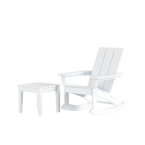 WestinTrends Ashore 2 Piece Patio Rocking Chair Set, All Weather Poly ...
