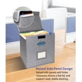 2 Pack Hanging File Folder Box with Lid, Durable Letter Size Filing ...