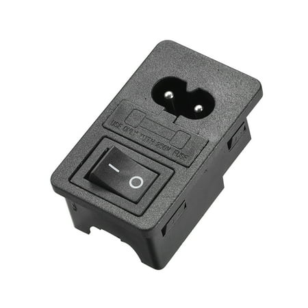 C8-8 Panel Mount Plug Adapter 250V 10A 2P 1.5mm Buckle IEC Inlet Plug ...