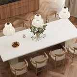 WIAWG 126" W Large Dining Table, 10.5 Ft Rectangular Kitchen Tables for ...