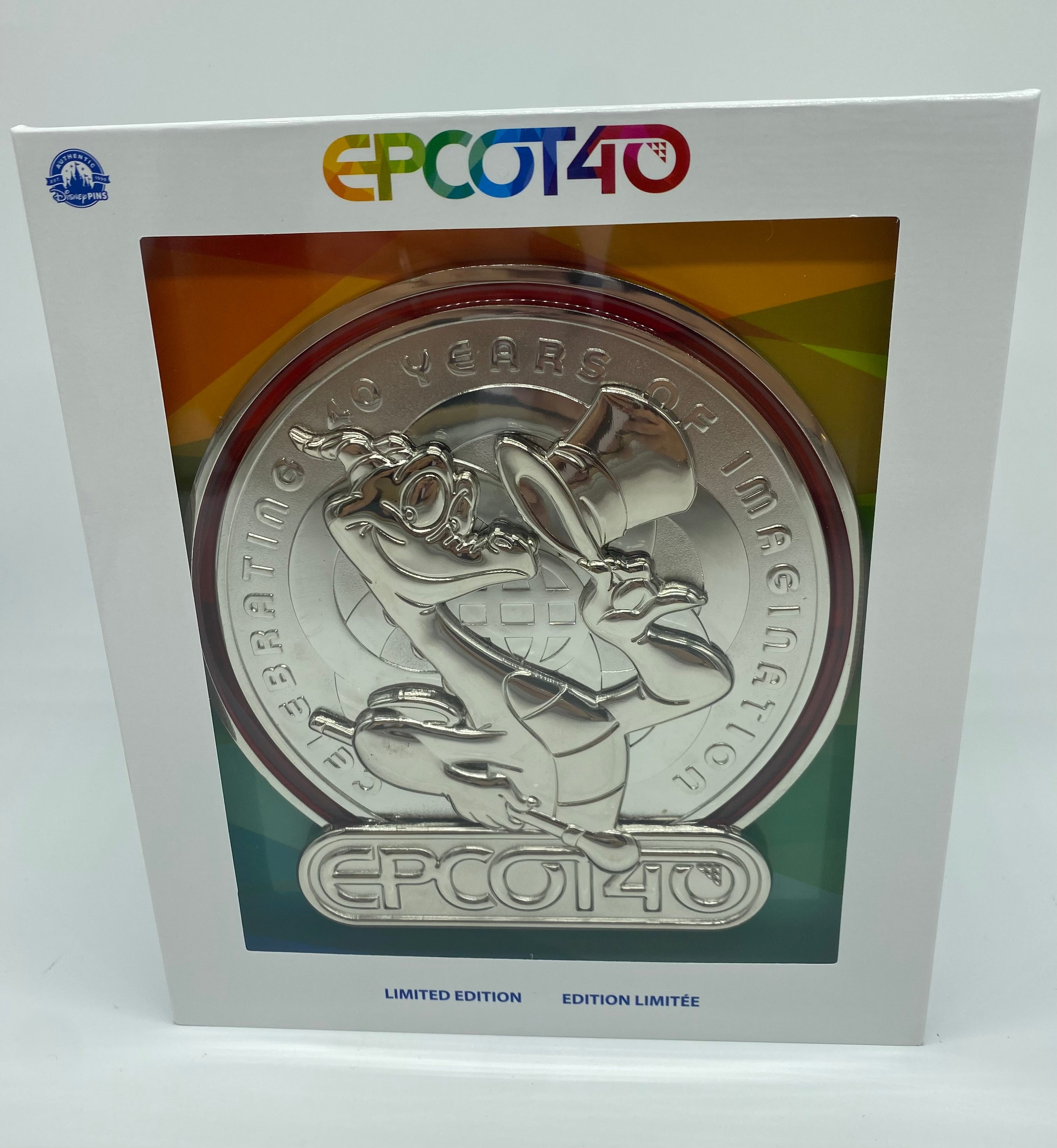 Disney Parks Epcot 40th Figment Jumbo Pin Limited Edition New with Box ...