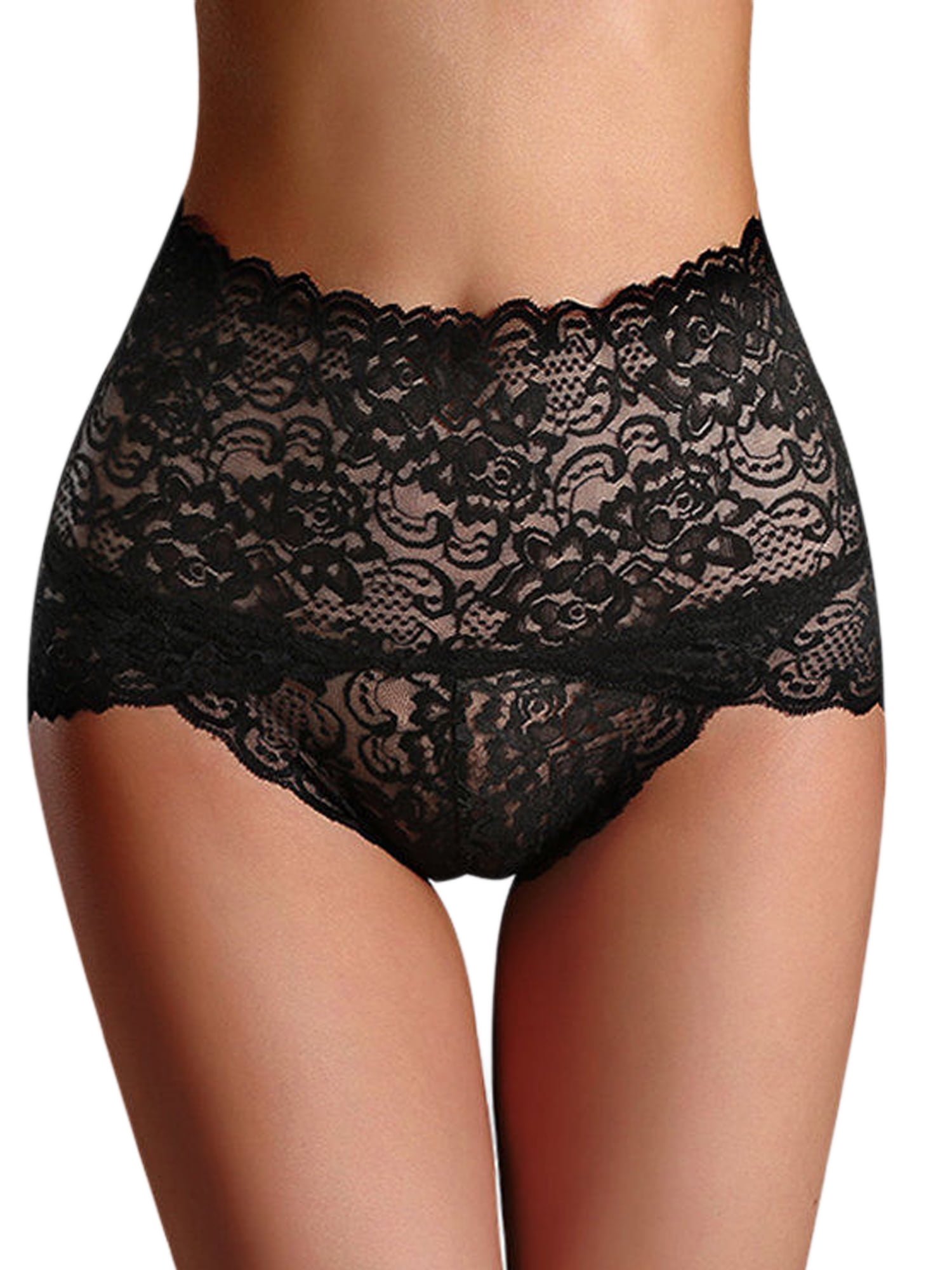 Women Sexy Lingerie Lace Floral Brief Panties Thong High Waist Knicker