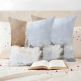 Brown Grey Outdoor Throw Pillow Covers Set of 2, Abstract Art Mottled ...