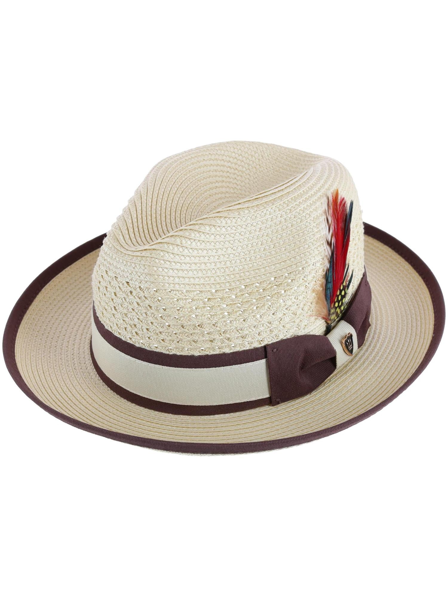 Richman Brothers Polybraid Fedora Hat with Grossgrain Ribbon and ...