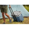 Coleman 316 Series 60QT Rolling Cooler, Lakeside Blue, Keeps Ice Up to 4 Days, 6-Inch Wheels ...