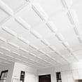 24- Square Drop Ceiling Tile 2ft x 2ft in White, PVC Ceiling Panel 24 x ...