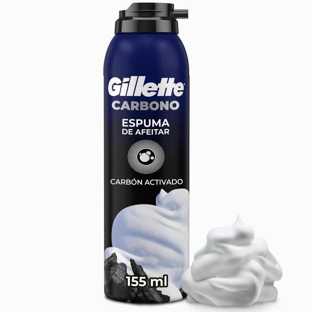 Espuma para Afeitar Gillette Carbono para Rasurar con Rastrillo Hombre ...