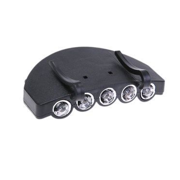 Bright 5 LED Clip on Hat Head Cap Light headlamp Flashlight - Walmart.com