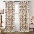 Ada Floral Botanical Print Flower Leaf Lined Thermal Insulated Room ...