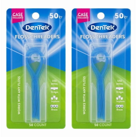 GUM Floss Threaders, Eez-Thru, 25 Pack, Threads Under Braces, Bridges ...