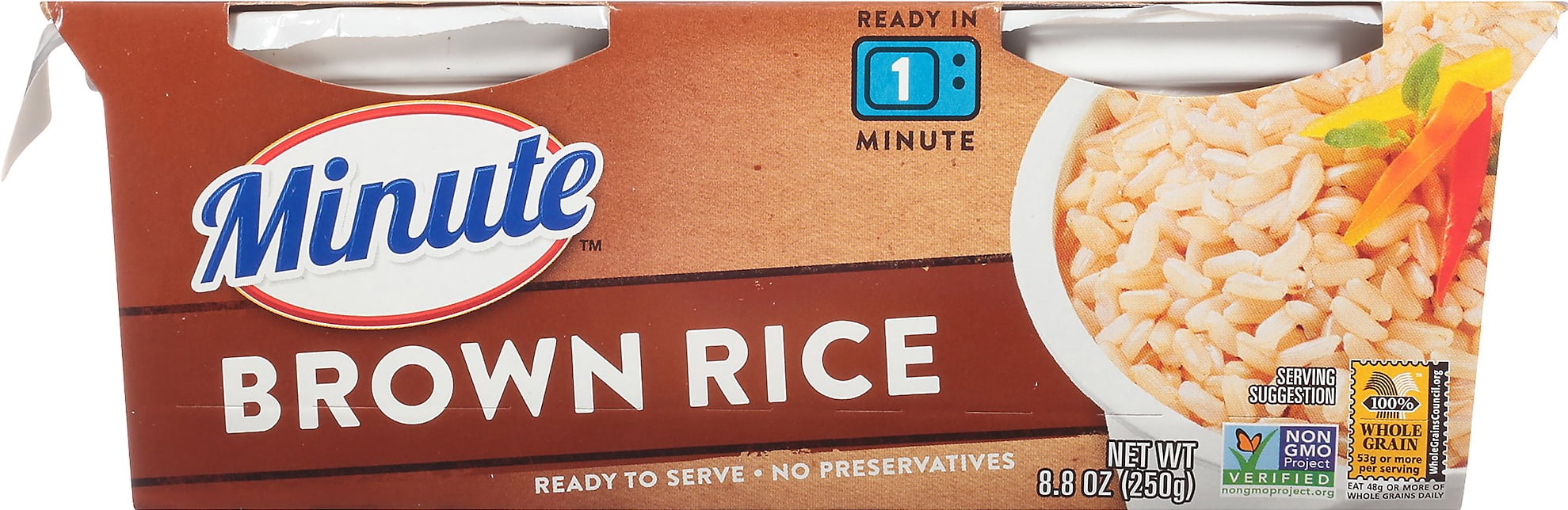 Minute Brown Rice, Microwaveable Rice Cups, 4.4 oz, 2 Ct - Walmart.com