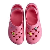 Justice Little Girls and Big Girls Clogs with Charms - Walmart.com