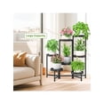 Black 7-Tier Metal Plant Stand For Indoor Outdoor Use, Tiered Corner ...