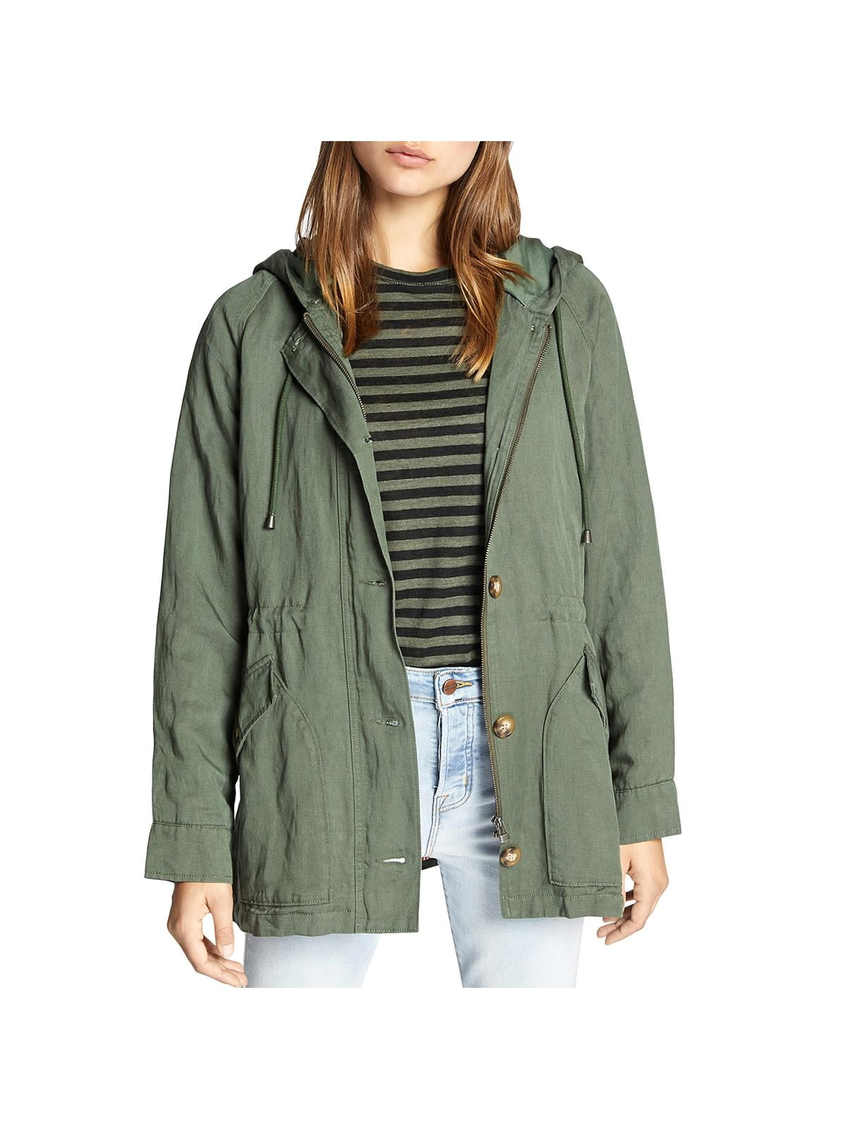 Sanctuary Womens Commodore Lightweight Hooded Anorak Jacket - Walmart.com