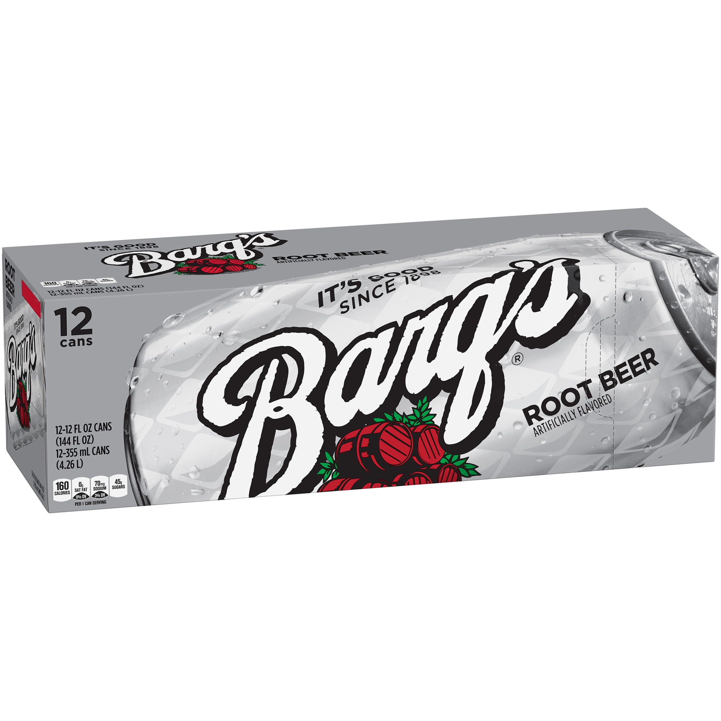 Barqs Root Beer Caffeine Free Soda Soft Drink, 12 fl oz, 12 Pack ...