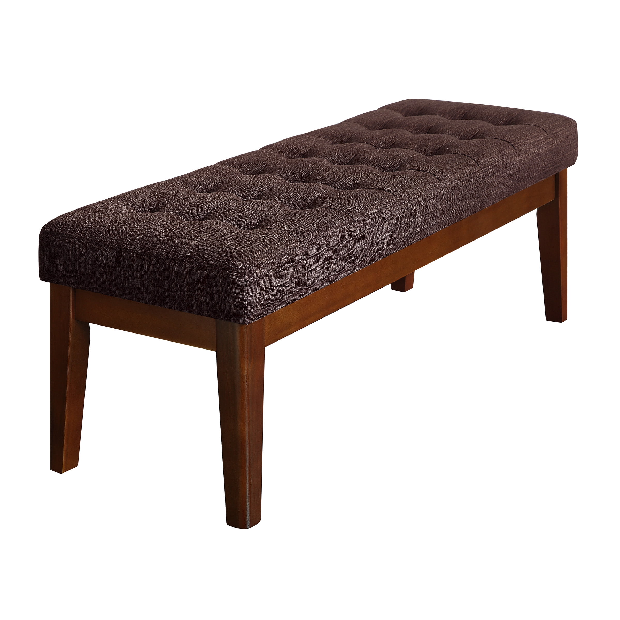 Elle Decor Claire Mid Century Modern Bench with Tufted Cushion ...