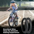 2Pcs Road Bike Tires with Bike Tubes, Bicycle Tires with Valve and Rim ...