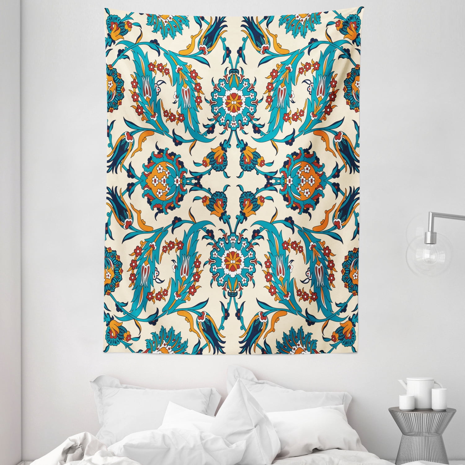 Arabesque Tapestry, Traditional Middle East Floral Classic Bohemian ...