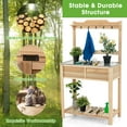 Costway Small Potting Bench Table Wooden Work Station For Outdoor ...