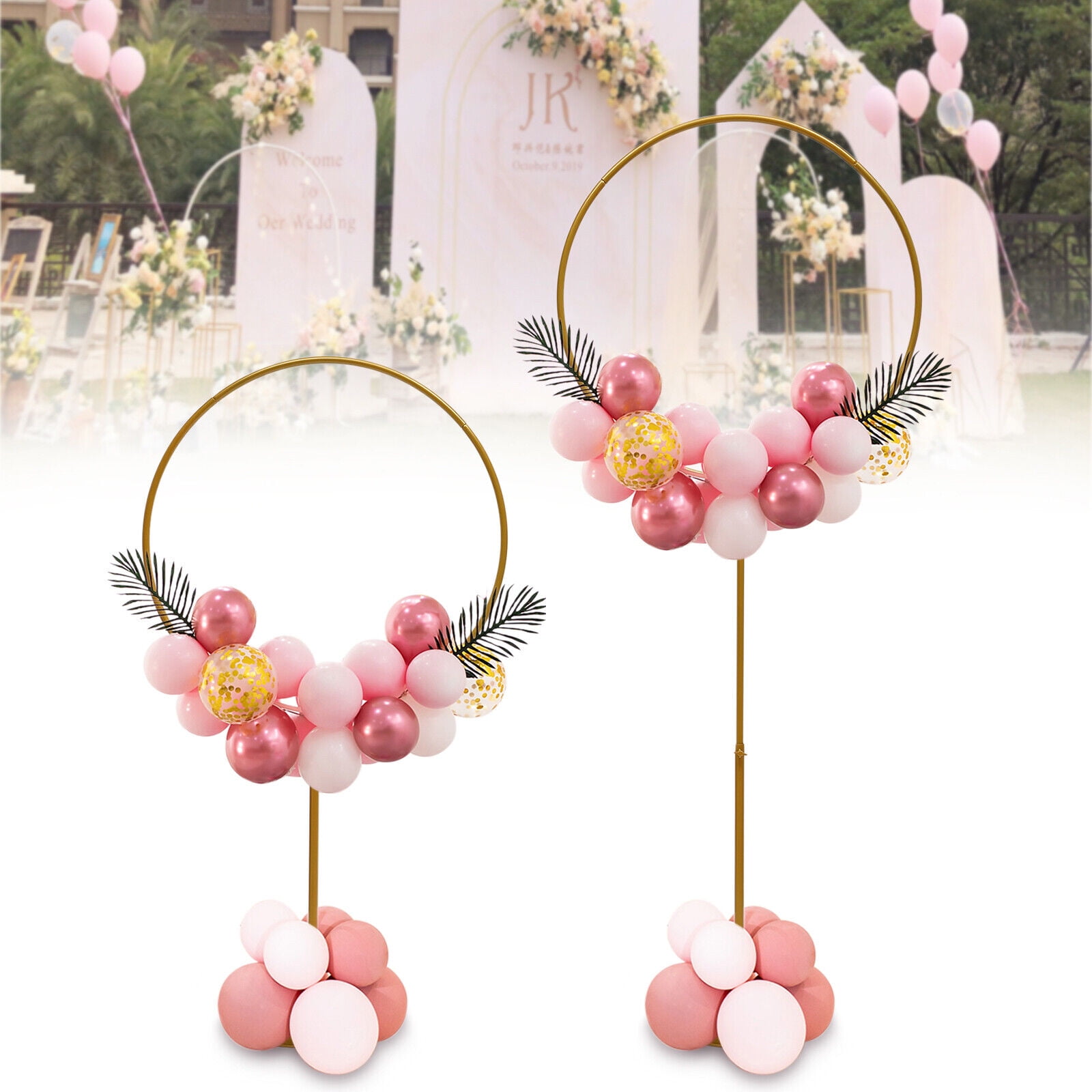 2 * Golden Balloon Lead Brackets Wedding Rack Arch Frame Stand Durable ...