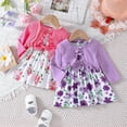 URMAGIC Baby Girls Dress and Cardigan Sets 2 PCS Toddler Girl Flower ...