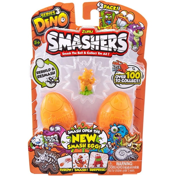 Smashers Series 3 Dino Mini Figure 3-Pack - Walmart.com - Walmart.com
