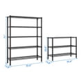 Ktaxon 8-Tier Wire Shelving, 70.9"W x 13.8"D x 71"H Heavy Duty Steel ...