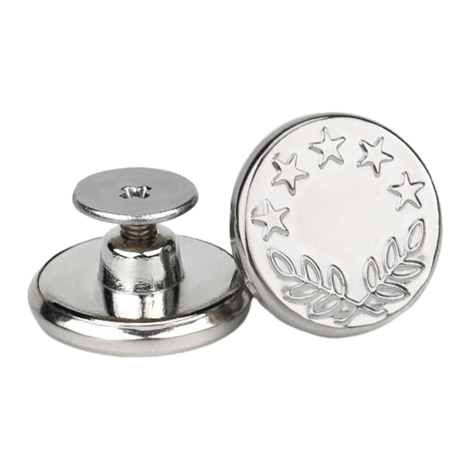 3 Sets Premium Instant Jean Button Pins, Adjustable No Sew Metal ...