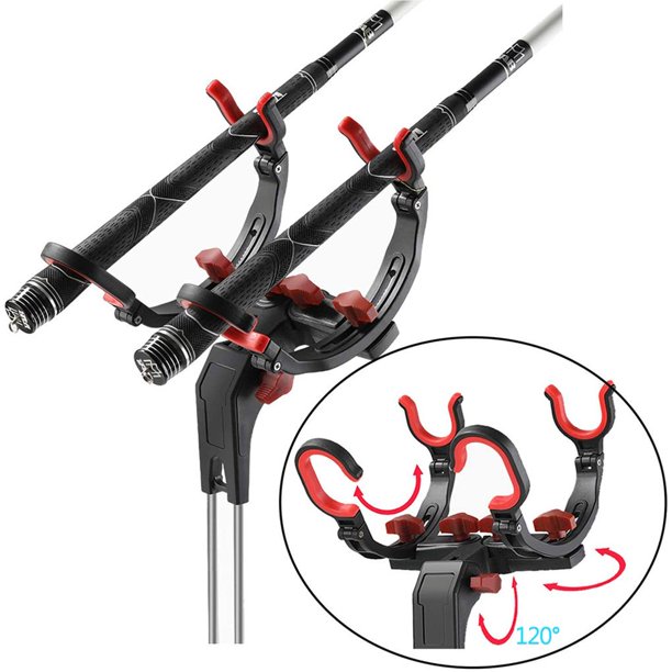 keepw Stainless Steel Rod Stand Rod Holder for Bank Fishing 360 Degree ...