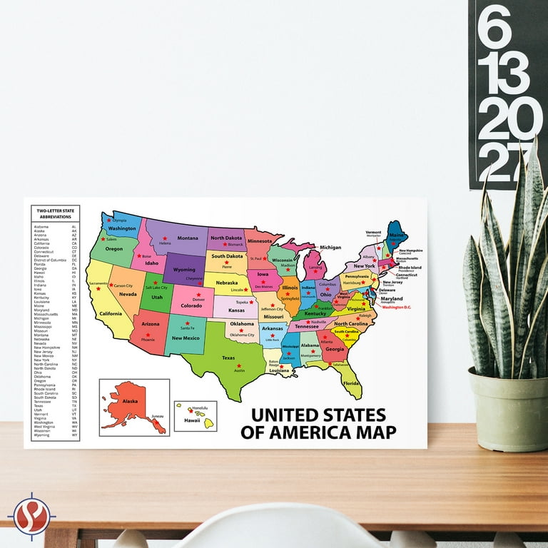 Us Map Printable With State Abbreviations Capitals 736x536