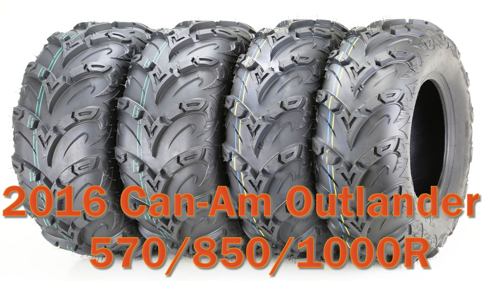 26x8R12 & 26x10R12 Radial ATV Tire Set for 2016 Can-Am Outlander 570 ...