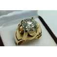 4Ct Round Cut Lab Created Diamond Men's Engagement Ring 14K Yellow Gold ...