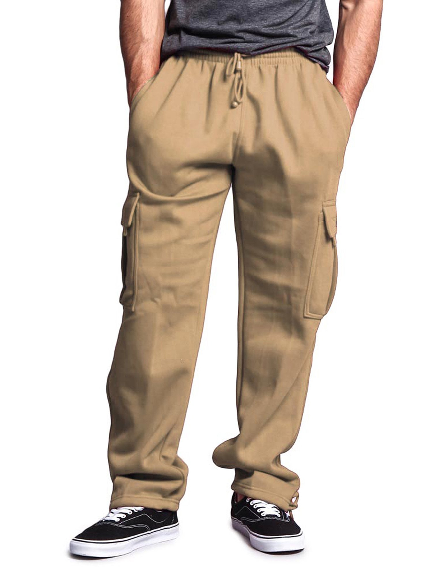 Climate Concepts Men's and Big Men's Fleece Cargo Pocket Sweatpants ...