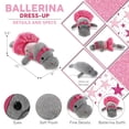DolliBu Grey Manatee Stuffed Animal with Ballerina Dress Up Set - Cute ...