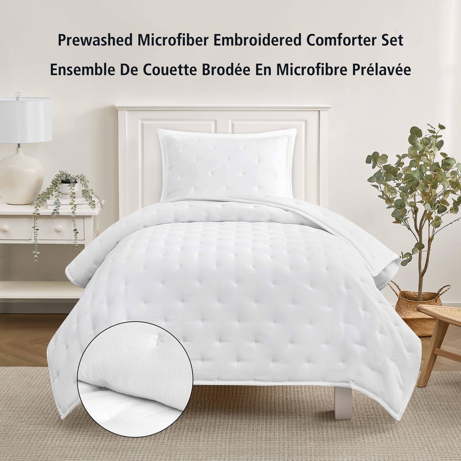 Click here for Mainstays 2-Piece Comforter Set  Arctic White  Twi... prices