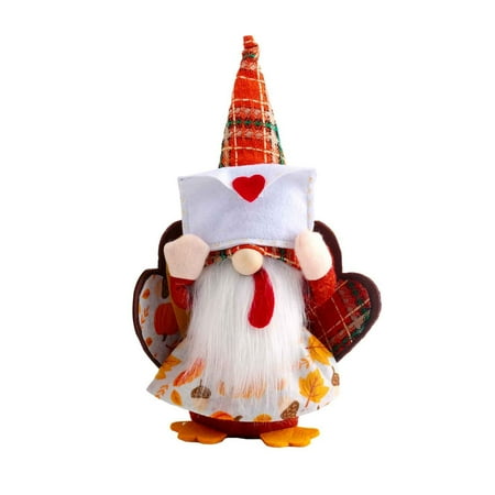 Home99 Thanksgiving Turkey Doll Decoration Turkey Faceless Doll ...