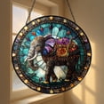 Animal Elephant Glass Suncatcher Window Art Decorative Hanging Glass ...