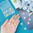 16pc 2-Color Triangle Pendants 201 Stainless Steel Connector Charms 1 ...