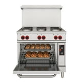 36 In. Commercial Electric Range with 6 Burners and 1 Standard Electric ...