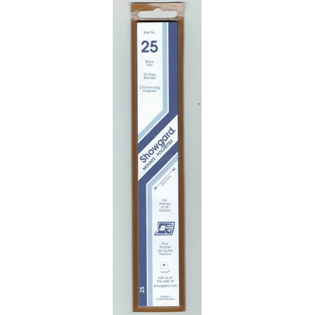 Showgard Stamp Mounts Size 25 Strip Black - Walmart.com