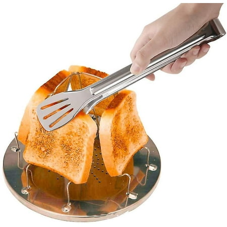 Folding Camp Stove Toaster Stainless Steel 4 Slice Bread Toaster ...