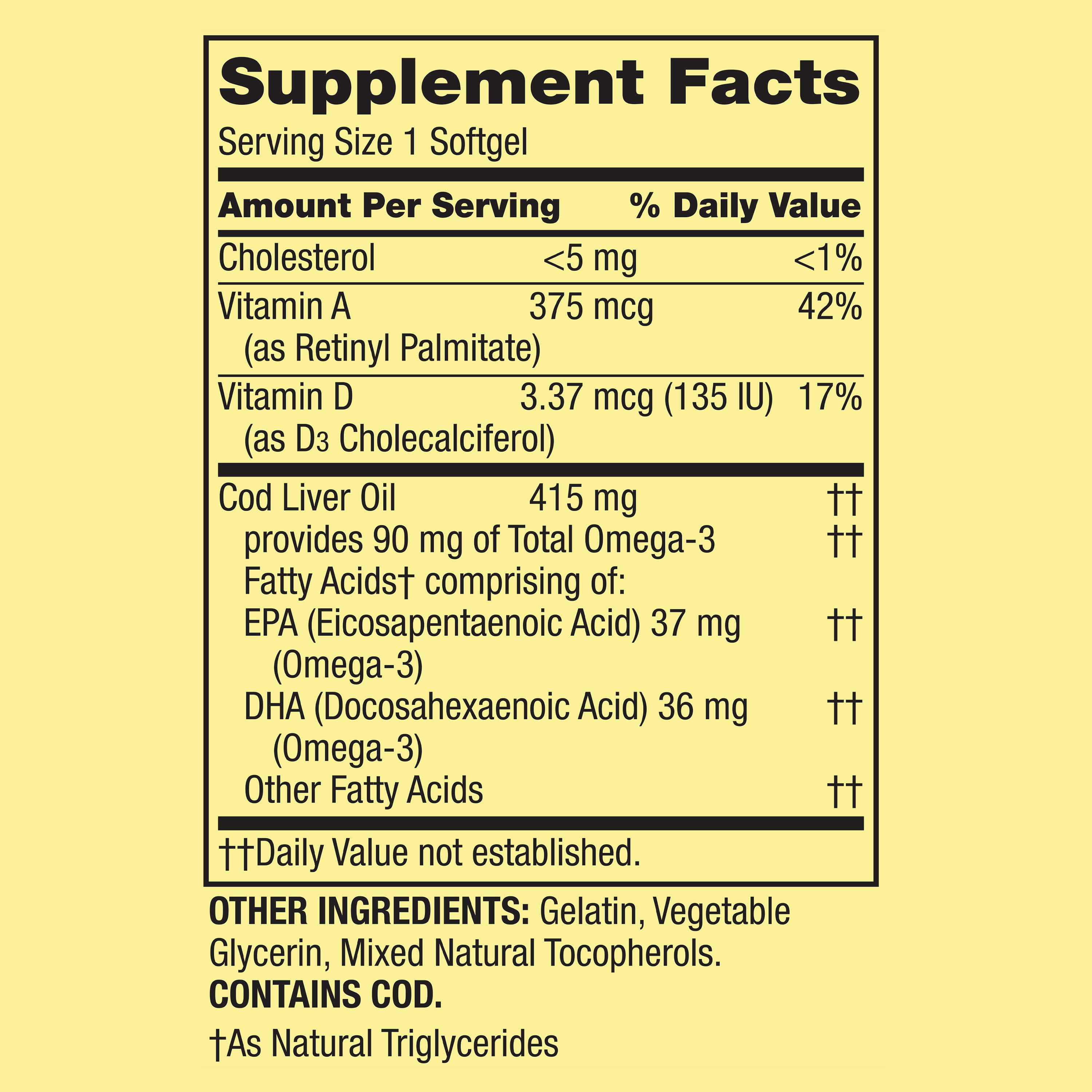 Immune Health Cod Liver Oil with Vitamins A & D3, Nepal | Ubuy