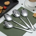 4-Piece Stainless Steel Serving Utensil Set - 2 Serving Spoons and 2 ...