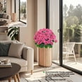 Artificial Geranium Bush Dark Pink 20 Inch Outdoor Potted Plant for ...