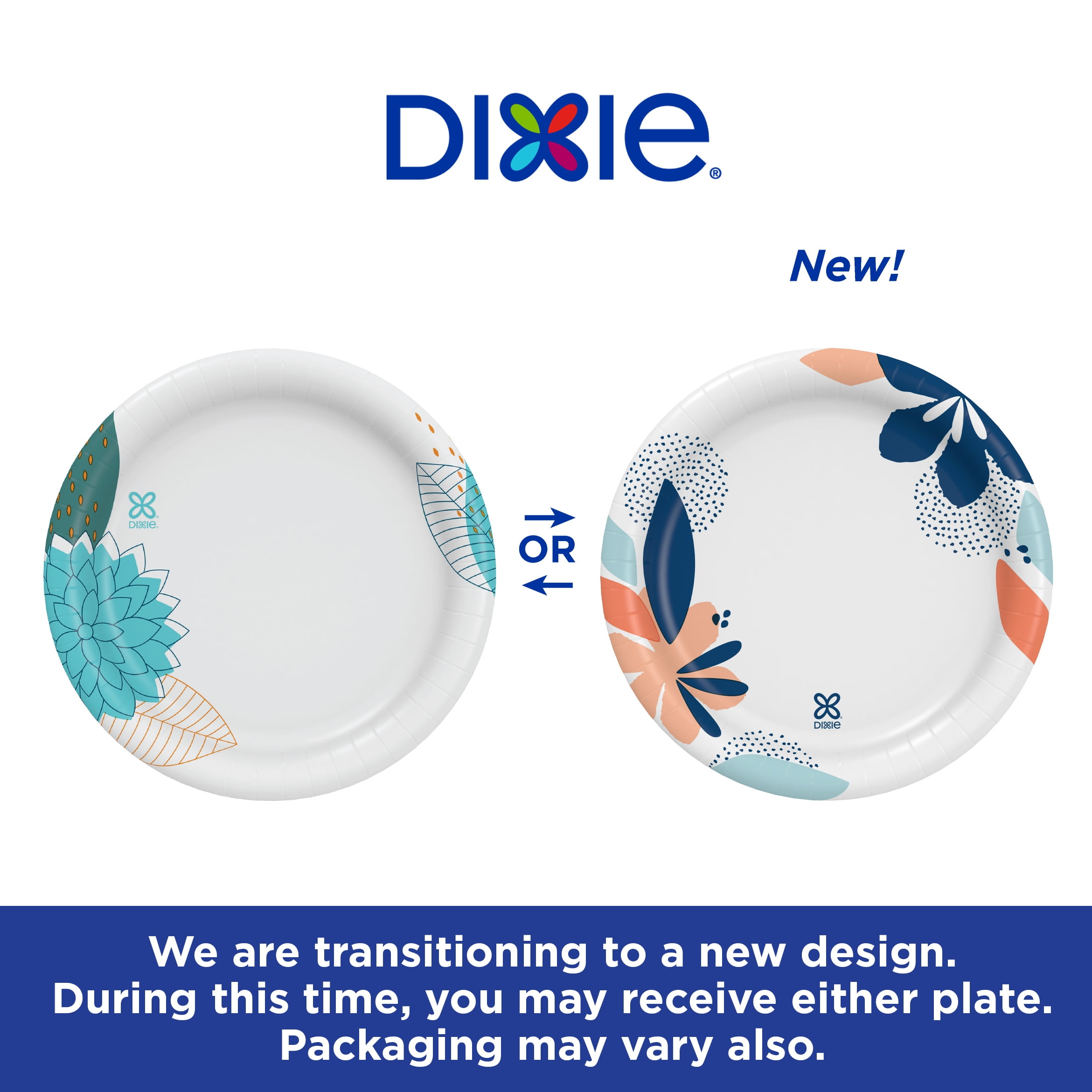 Dixie Disposable Paper Plates, Multicolor, 7 in, 50 Count Best Deals ...