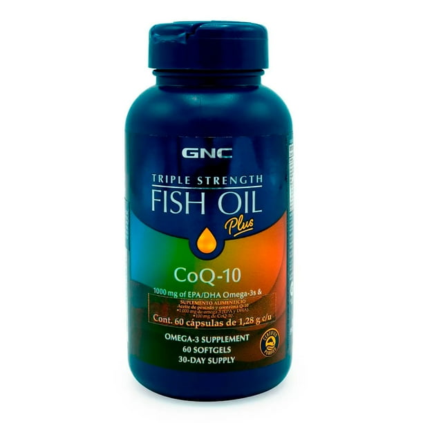 Aceite de Pescado Con Omega 3 y COQ-10 GNC 60 Cápsulas Gnc 100107029 | Bodega Aurrera en línea